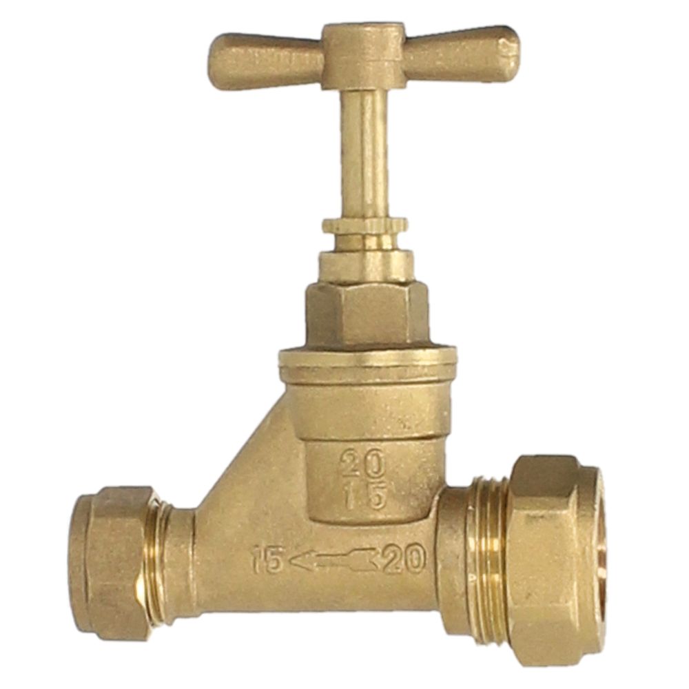 20mm x 15mm Compression Stopcock (Poly x Copper) - APP Plumbing and Heating