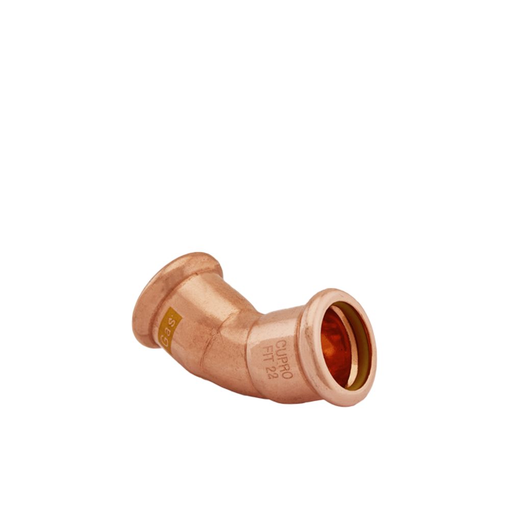 Press-Tite M Profile Gas 22mm 45 Degree Elbow - APP Plumbing & Heating
