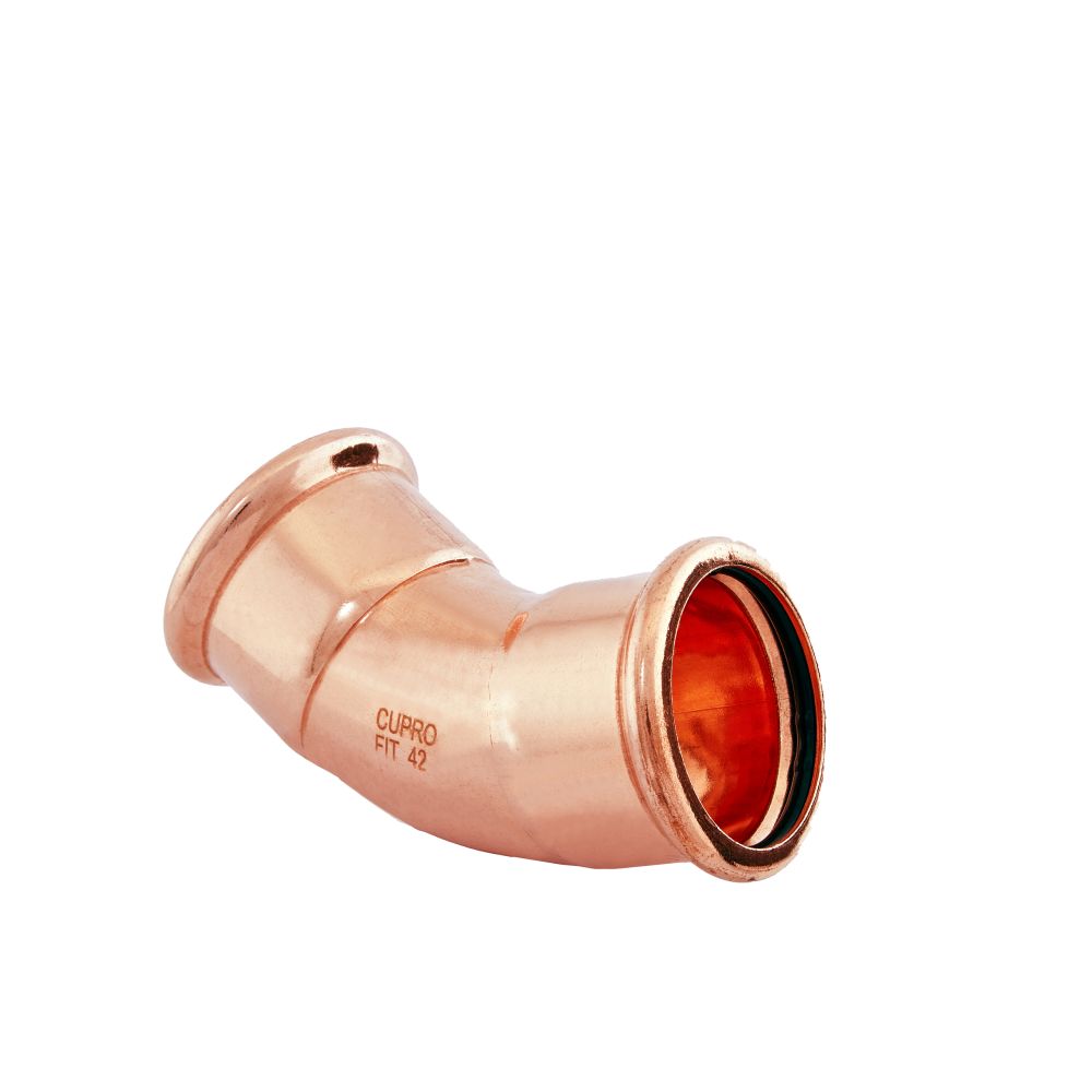 Press-Tite M Profile WRAS 42mm 45 Degree Elbow - APP Plumbing & Heating