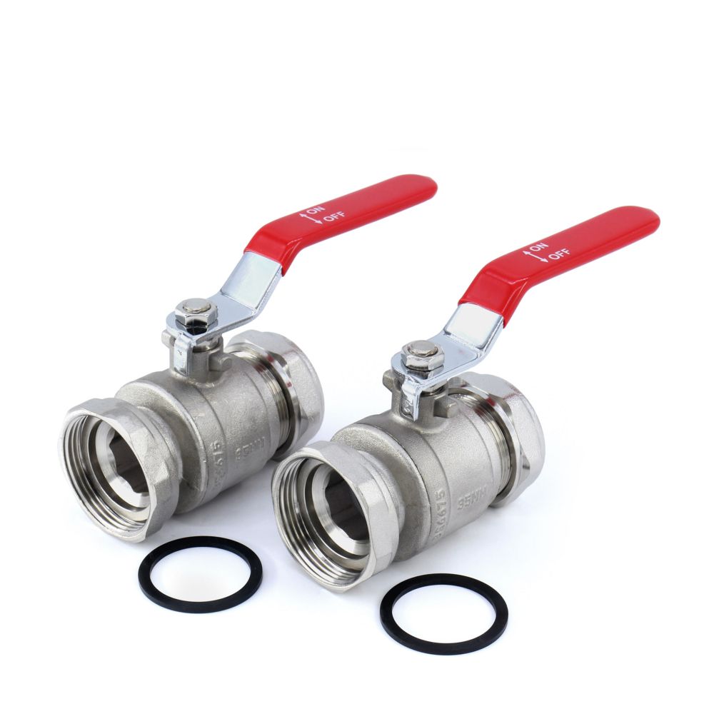 Tesla Pair of 35mm x 1.1/2" Full Bore Lever Handle Pump Valves - APP ...