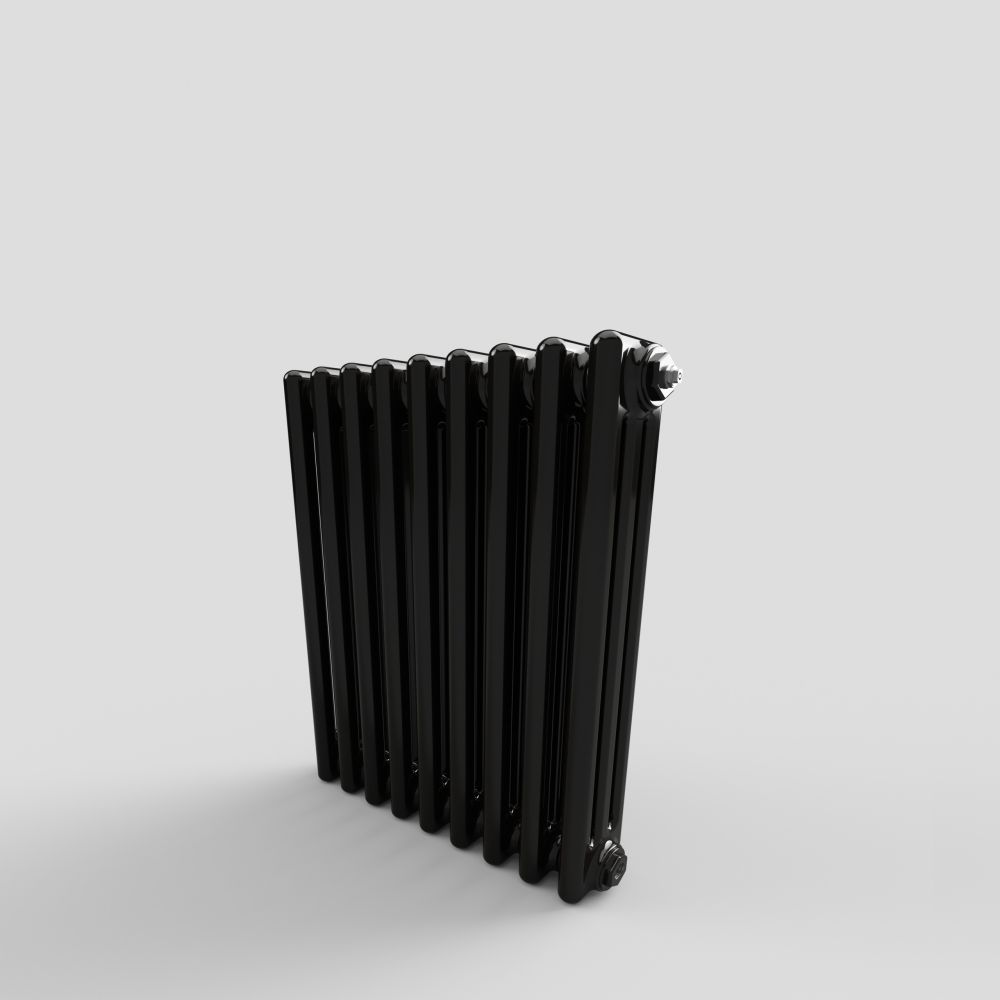 450 H X 444 W 3 Column Horizontal Express Jet Black Radiator - APP ...
