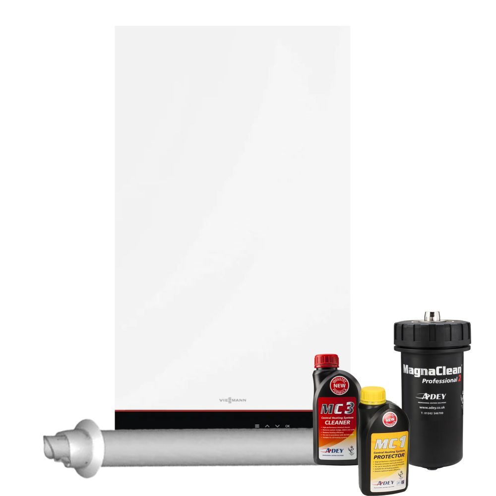 Viessmann Vitodens 100-W 25kW B1GA Heat Only Boiler, Horizontal Flue ...