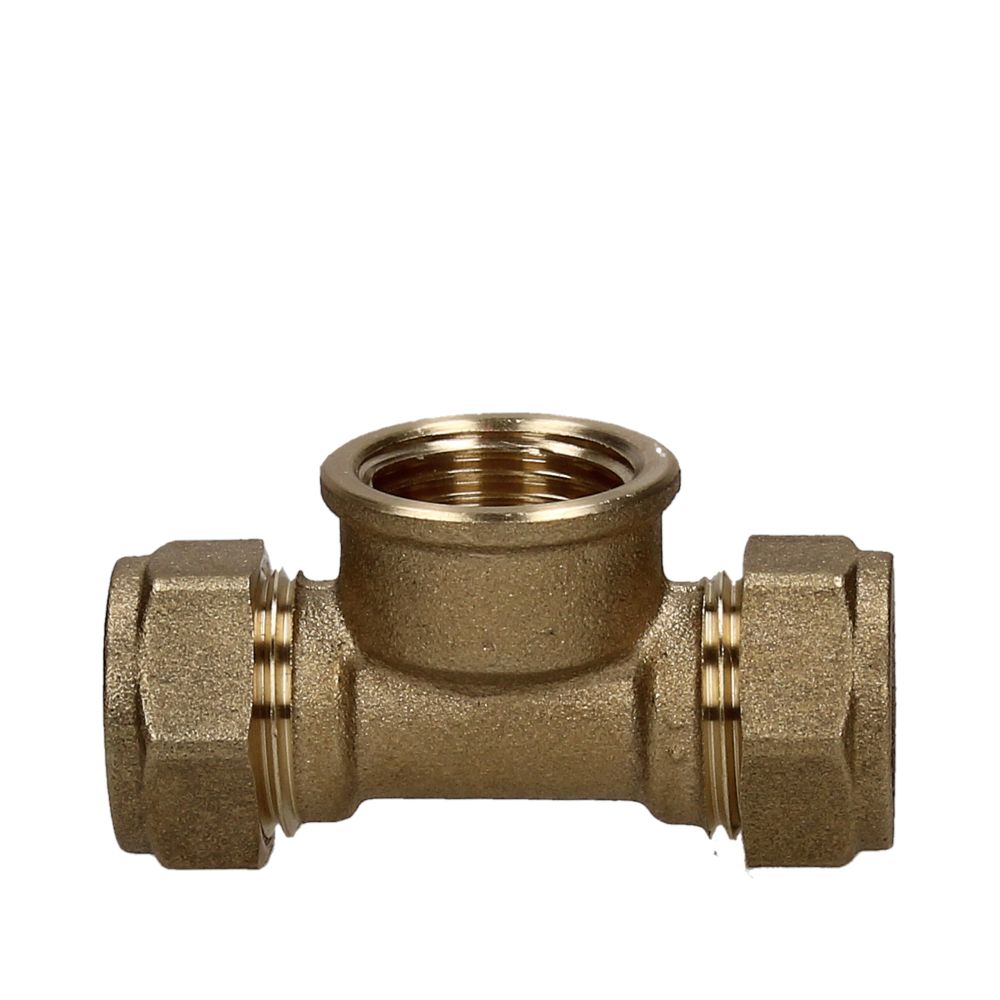 Compression 15mm x 15mm x 1/2" Centre Reducing Tee - APP Plumbing and ...