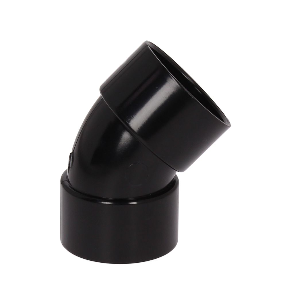 Davant 50mm Black Solvent Waste 45 Degree Obtuse Bend - Mr Central Heating